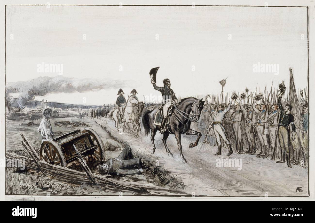 Albert Edelfelt’s drawing depicts the victory at the Battle of Jutas ...