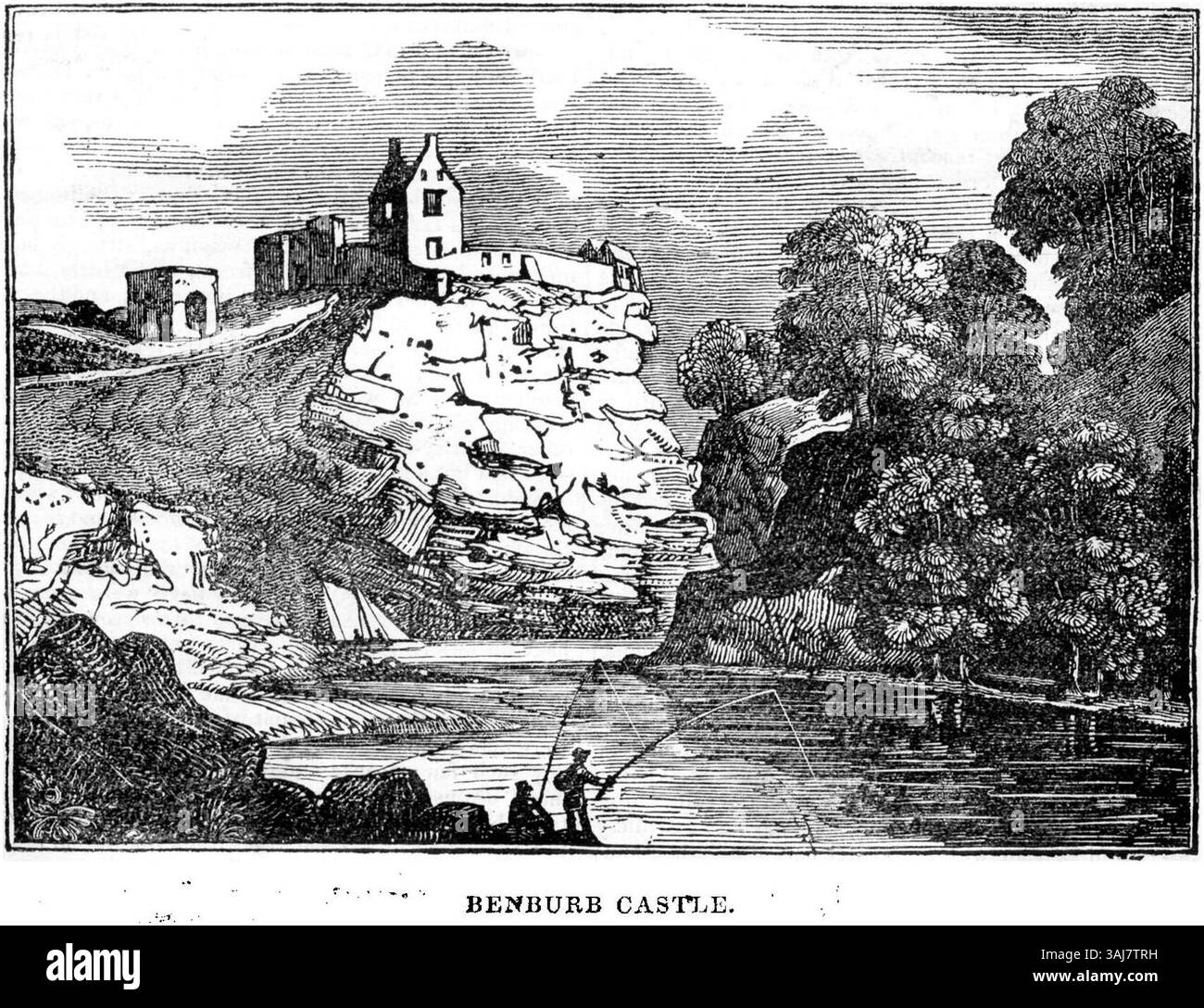 An illustration of Benburb Castle in County Tyrone, Ireland, from 1834 ...