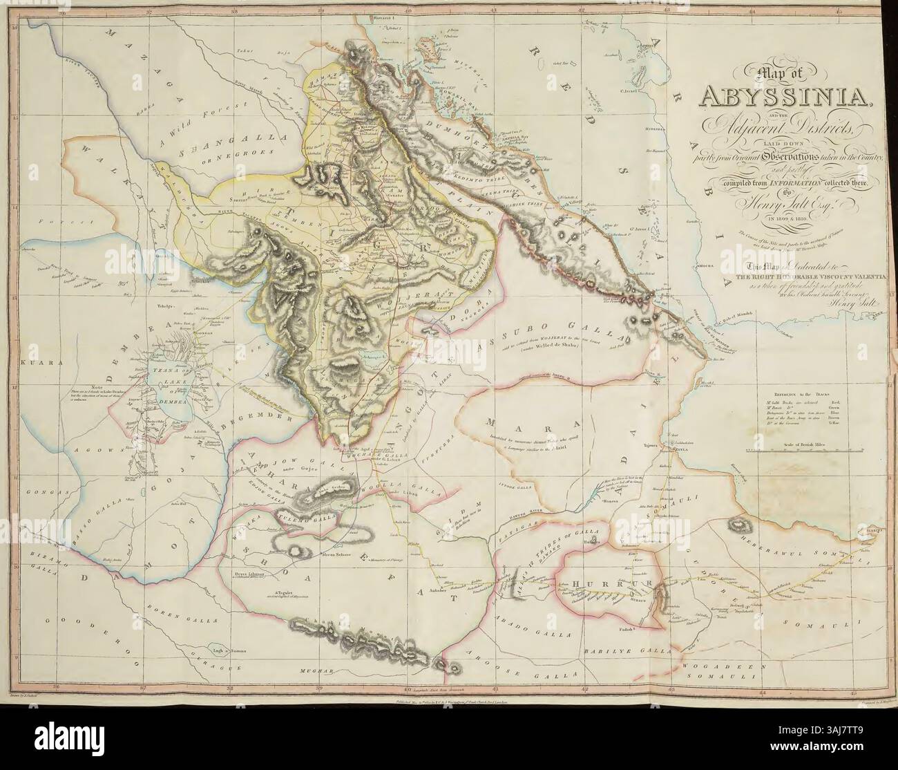 This 1810 map by Henry Salt provides a detailed overview of Abyssinia ...