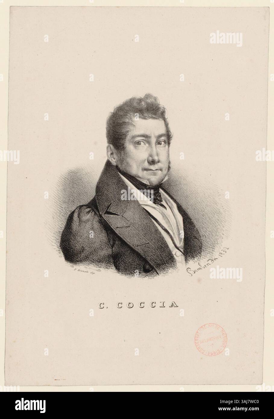 Carlo Coccia's 1832 engraving, created after P. Rizzato, presents an ...