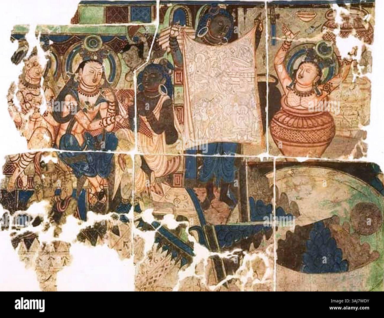 Cave 205 features a significant scene painted by a 6th-century artist ...
