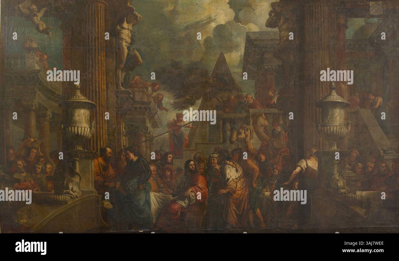 Jan Erasmus Quellinus painted 'Feast of Simon the Pharisee' in 1682, an ...