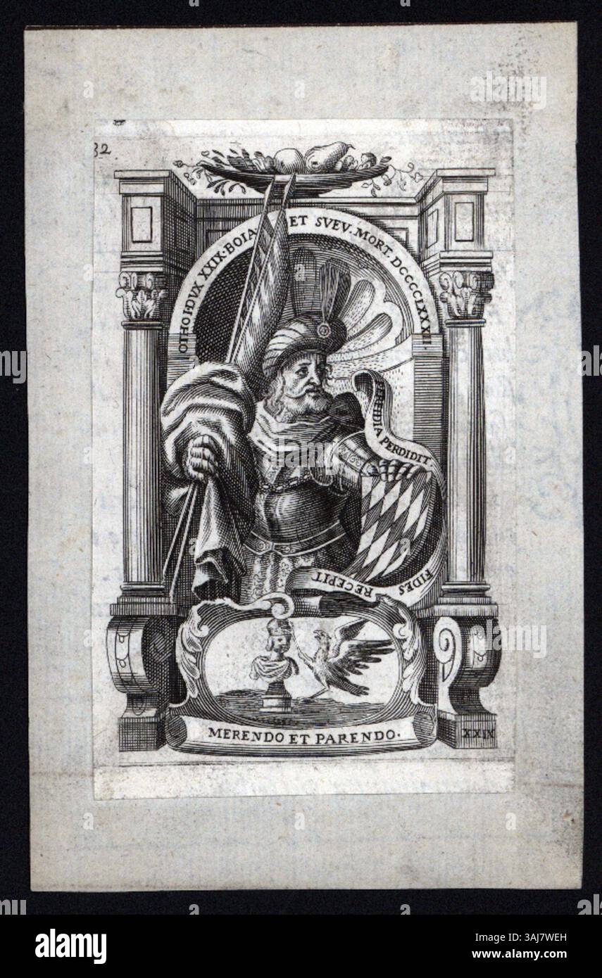 This portrait of Otto I, Duke of Swabia, captures his regal appearance ...