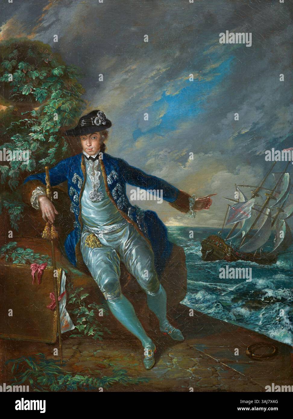 Luis Paret y Alcázar's 1779 self-portrait depicts the artist dressed in ...