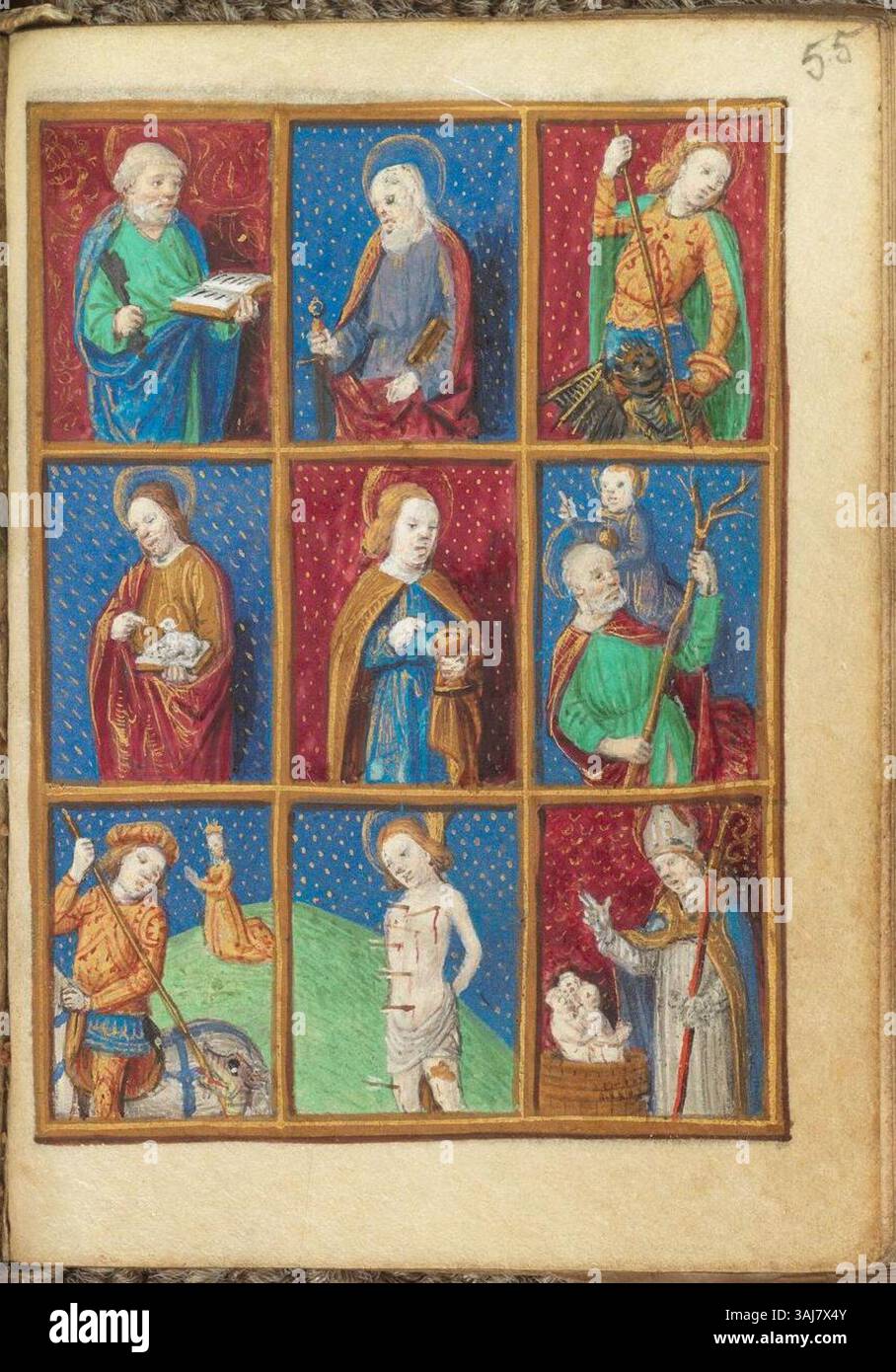 This 15th-century illuminated prayer book by Georges Trubert features depictions of various ...