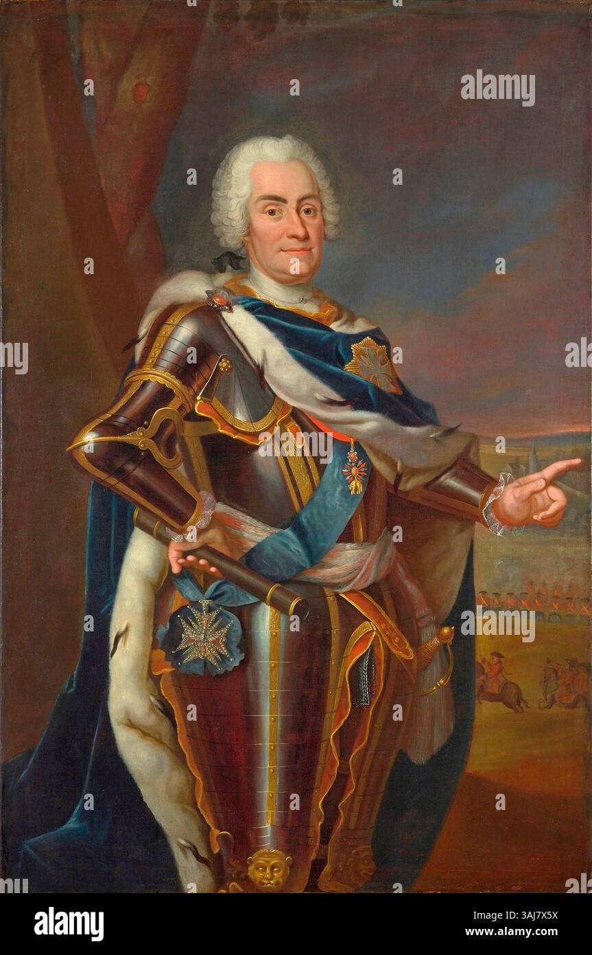 Portrait of Augustus II the Strong, Elector of Saxony, painted around ...