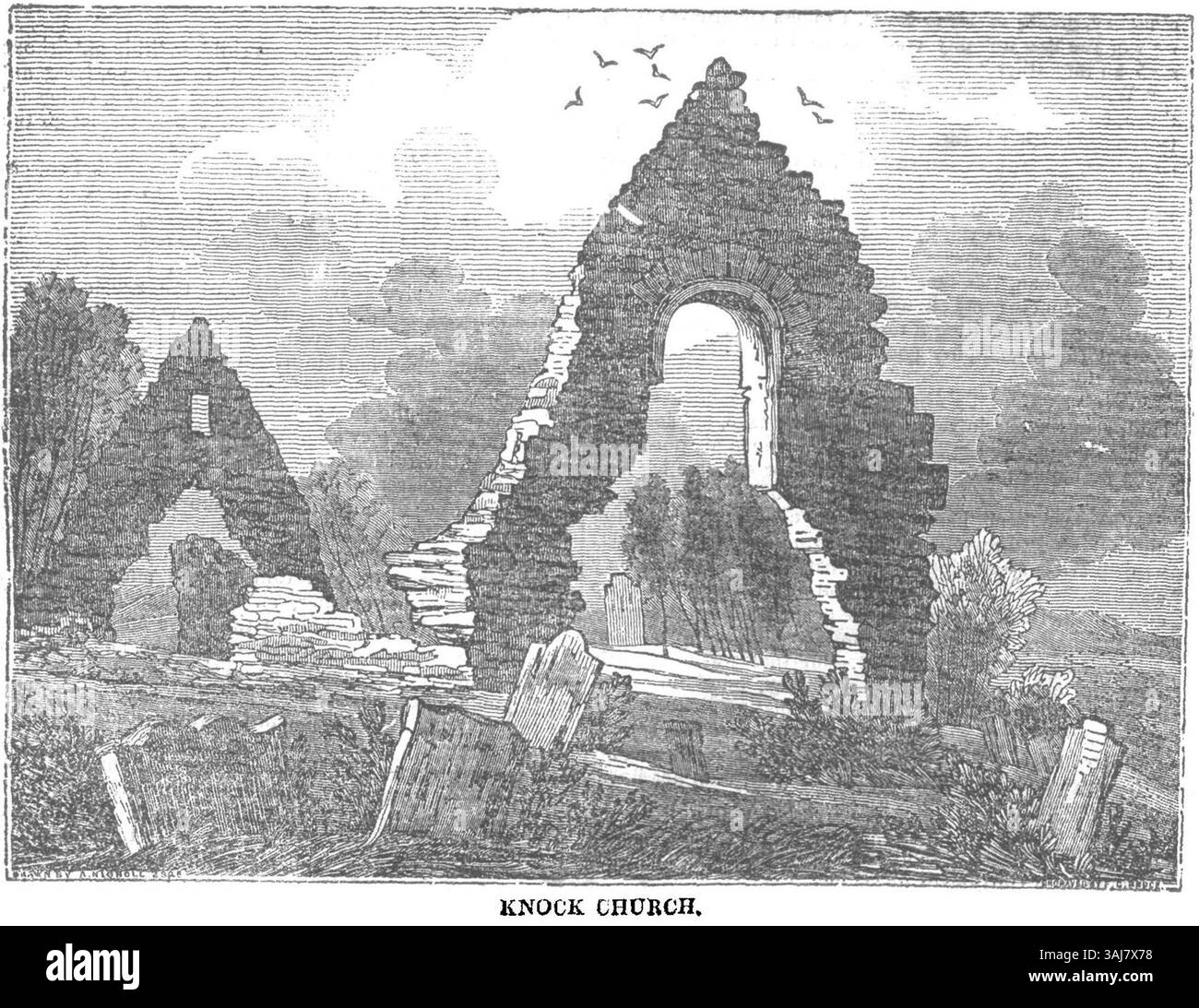 Knock Church, featured in a 1835 article in The Dublin Penny Journal ...