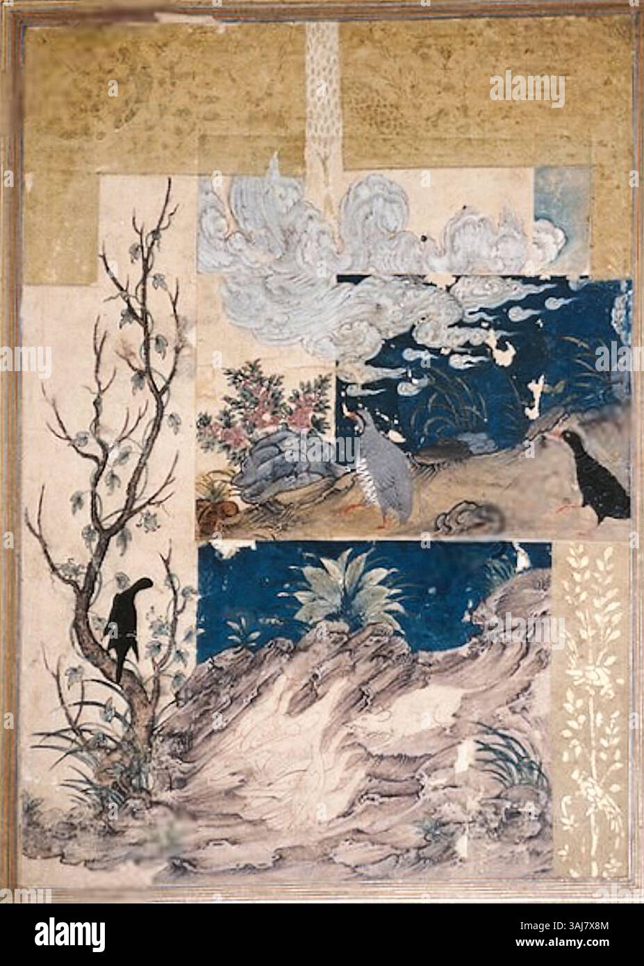 In this scene from *Kalila and Dimna*, a crow imitates a partridge ...