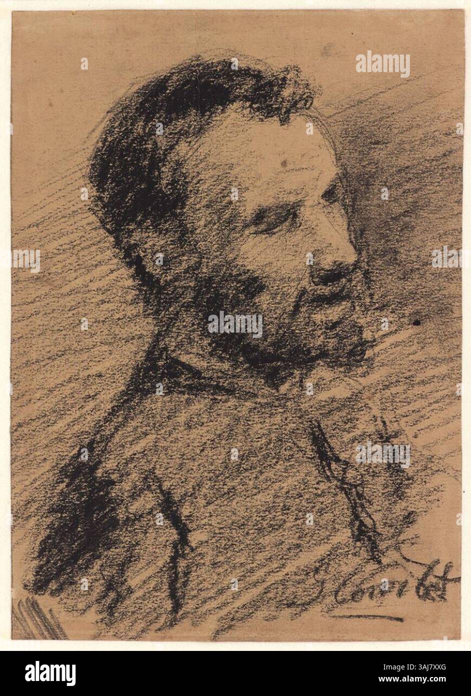 This portrait of Armand Gautier by Gustave Courbet, painted between ...