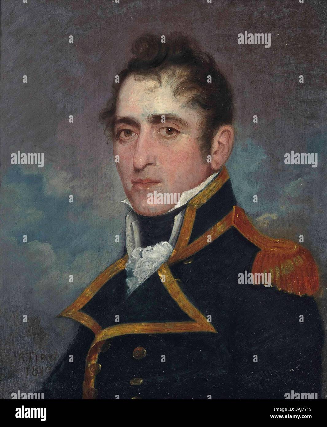 A bust-length portrait of Captain Frederick Hickey R.N., painted in ...