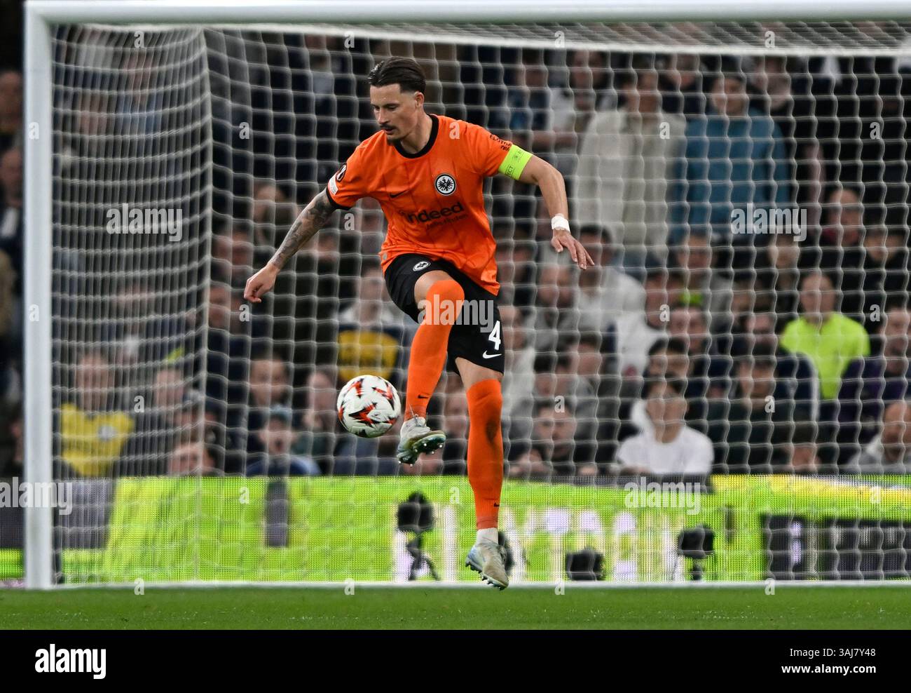 London, UK. 10th Apr, 2025. Robin Koch (Frankfurt) during the Tottenham ...