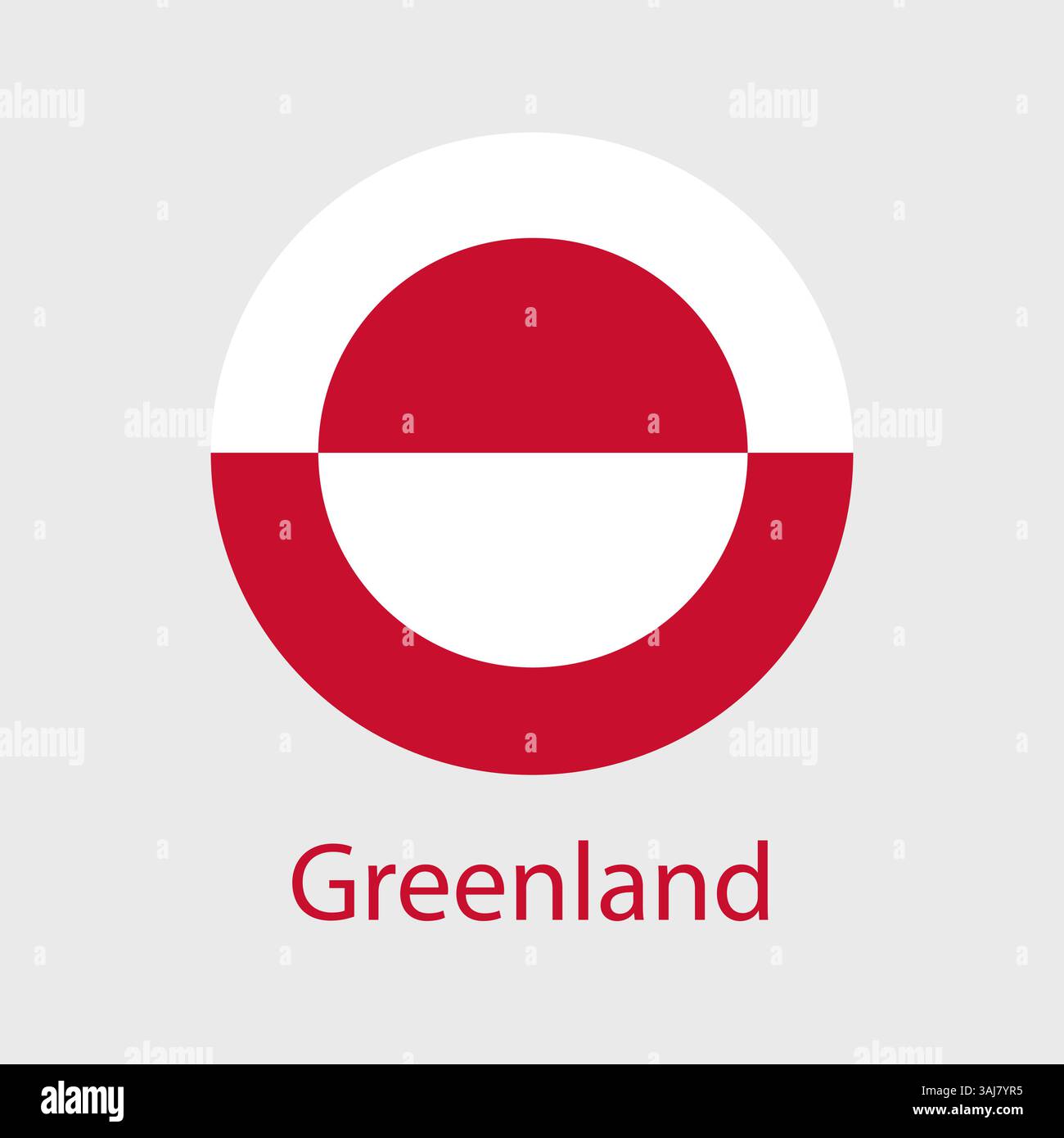 Greenland Flag icon. Official vector Greenland flag isolated on white ...