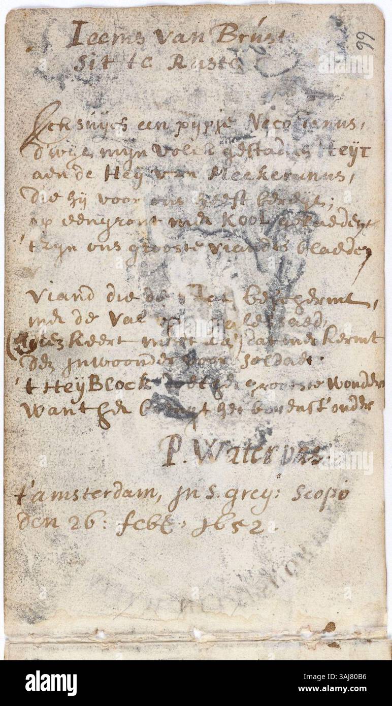 P. Waterpas contributed a poem to the album amicorum of Jacob Heyblocq ...