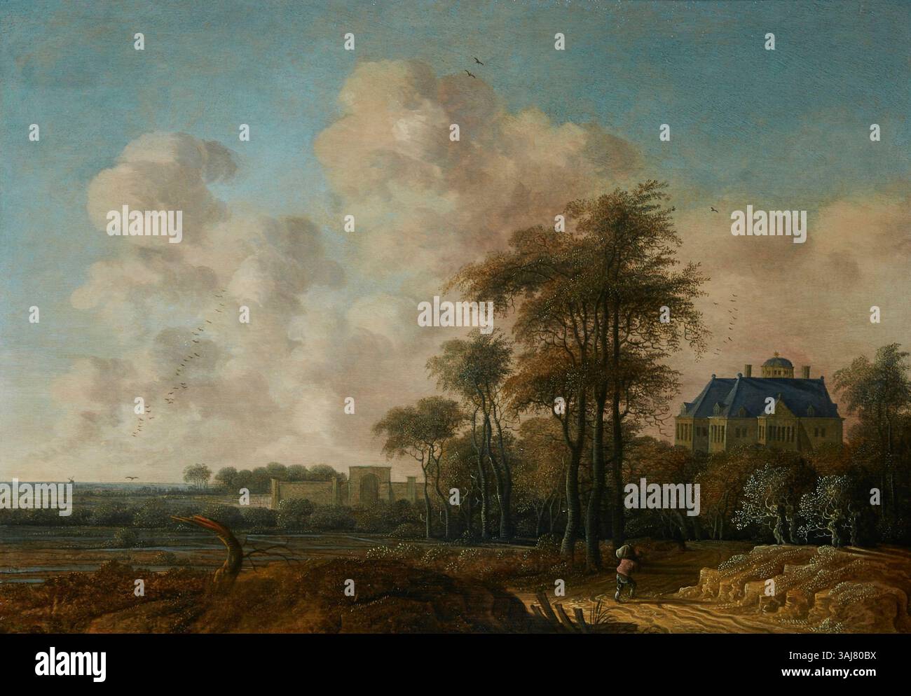 Jacob van der Croos's 'Landscape with a View of Huis ten Bosch Palace ...