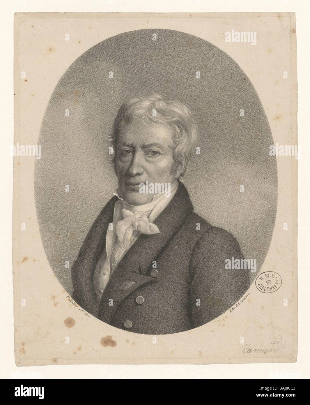 Lithograph of Louis-François-Elisabeth Ramond, a French political and ...