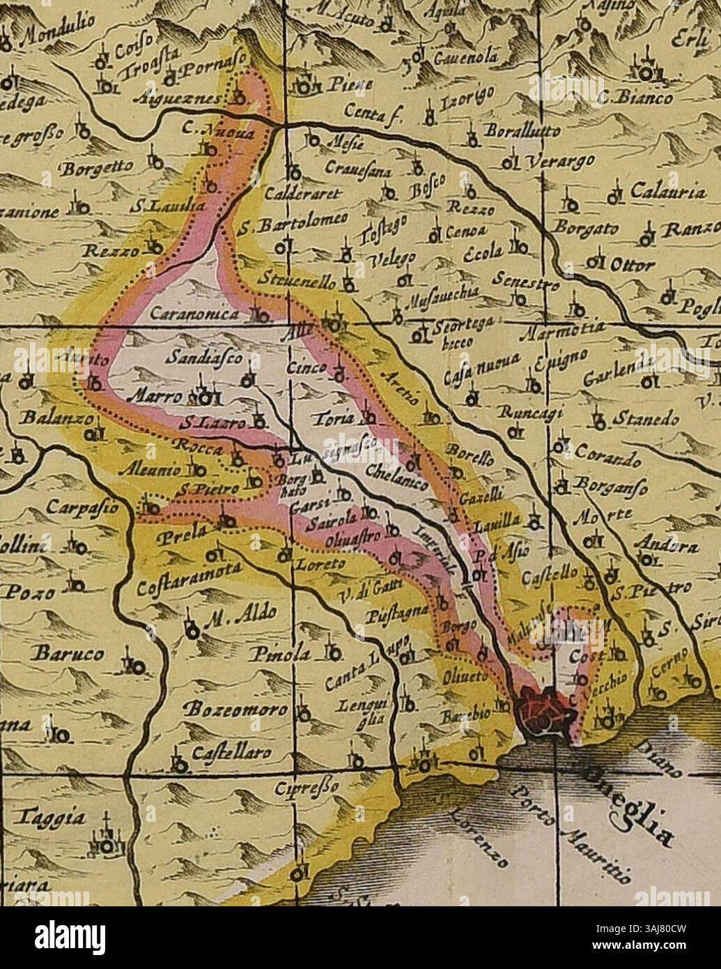 This engraving by Gerard Valck (1652–1726) depicts the Riviera di ...