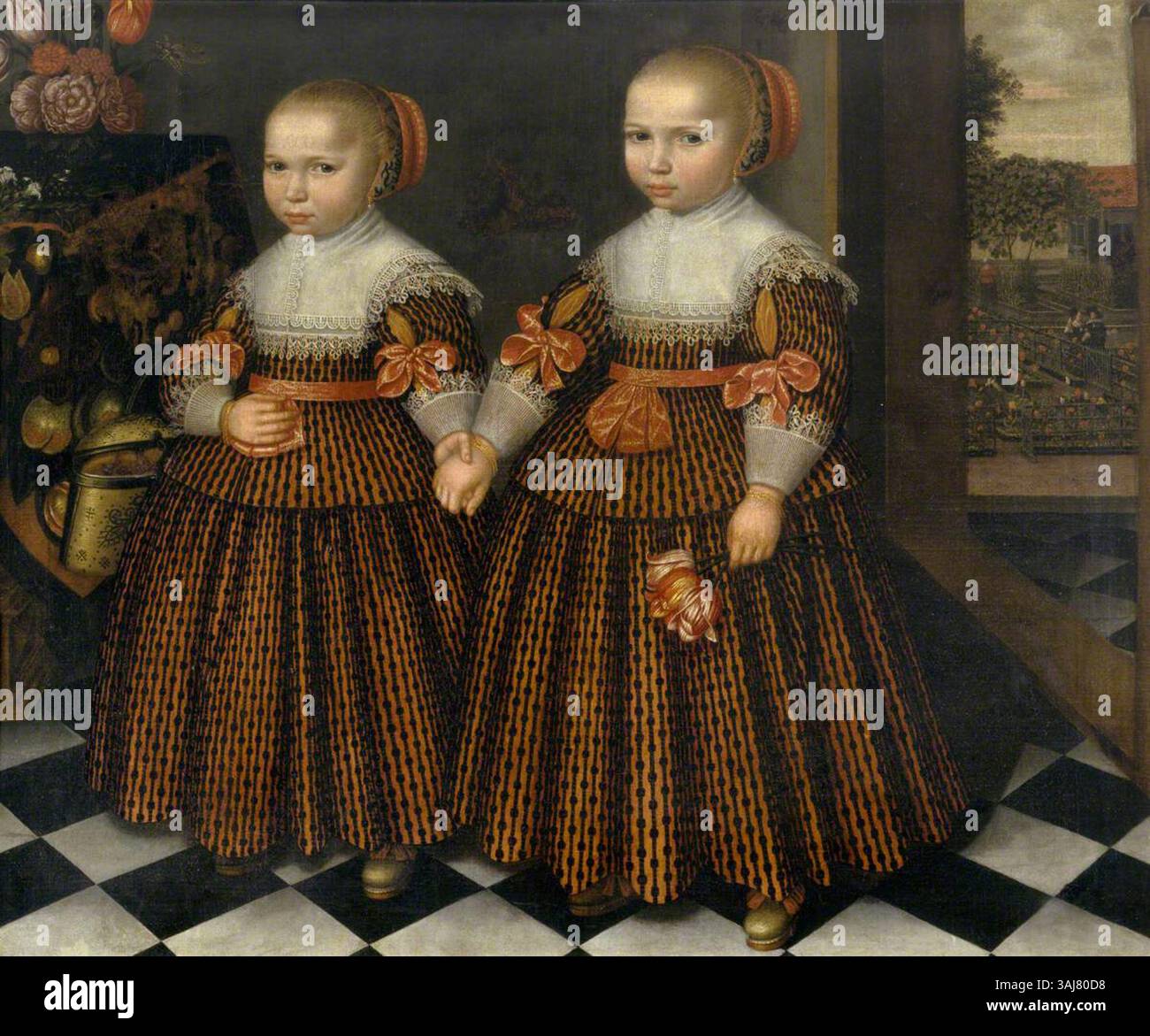 This portrait from the early 17th century depicts two unknown girls ...