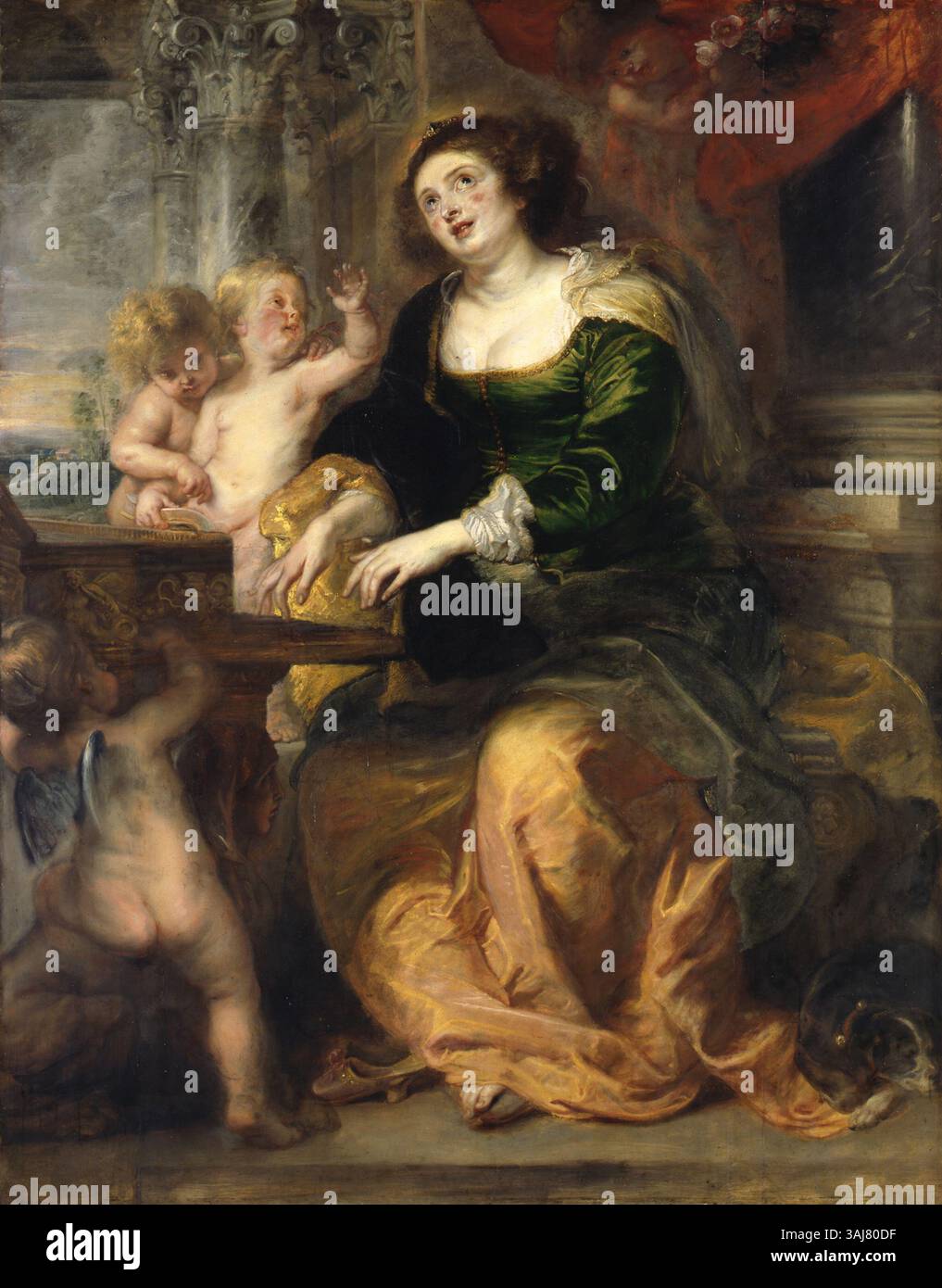 Saint Cecilia playing the virginal, painted by Peter Paul Rubens around ...