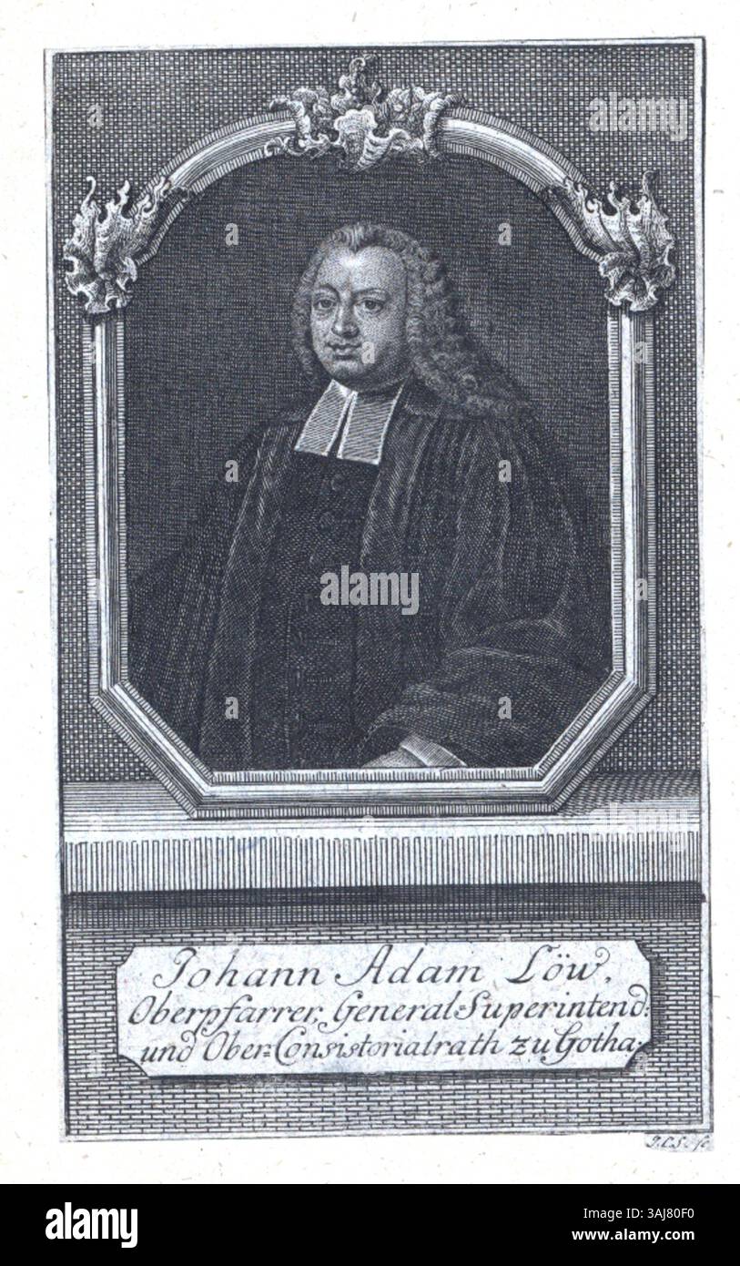 The portrait of Johann Adam Löw, painted by Johann Christoph Sysang ...