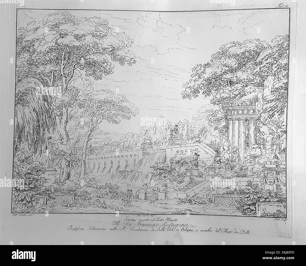 This lithograph by Antonio Basoli, created between 1800 and 1810 ...