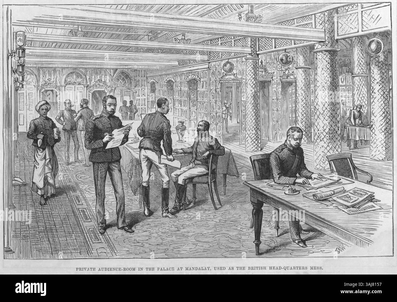The private audience-room in Mandalay Palace, used as the British Head ...