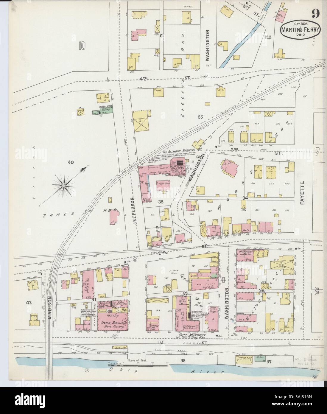 This section of the 1895 Sanborn Fire Insurance map illustrates the ...