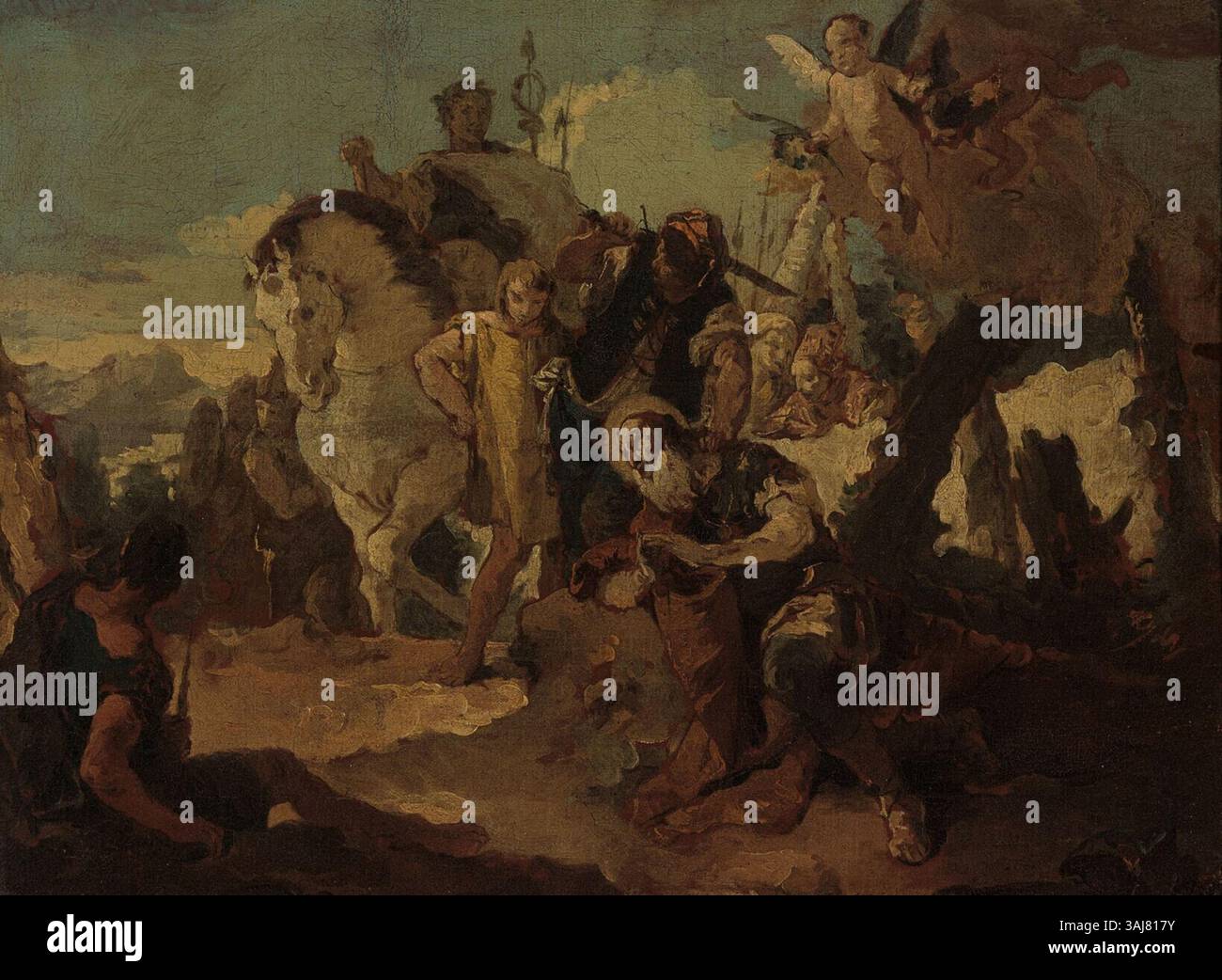 The painting ‘The Martyrdom of Saint Victor’ from 1737, attributed to ...