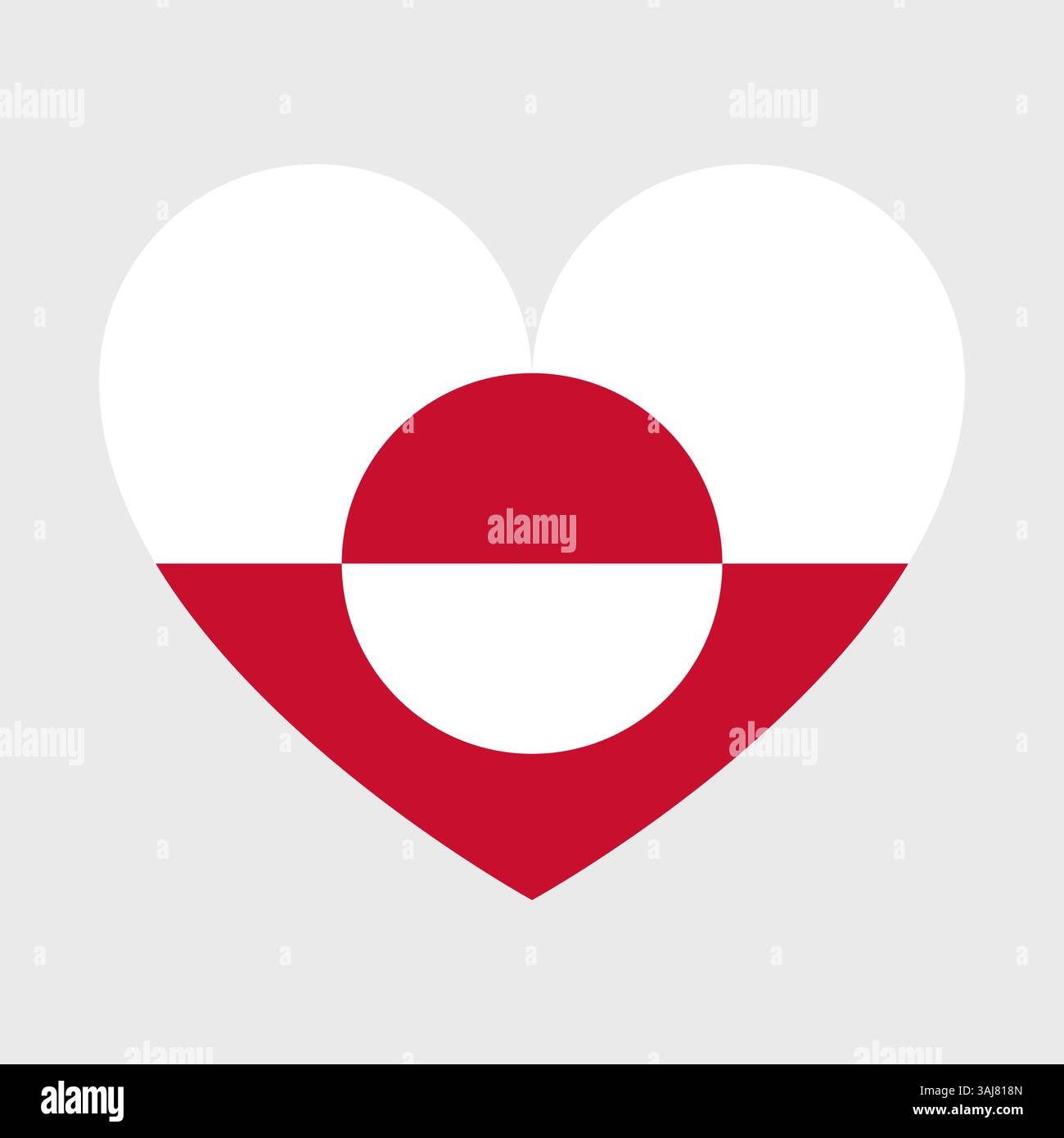 Greenland Flag icon. Official vector Greenland flag isolated on white ...