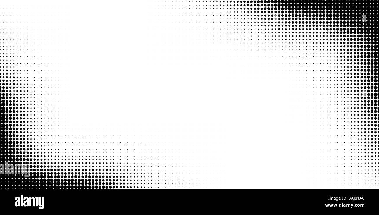 Pixelated dot background gradient Black and White Stock Photos & Images ...
