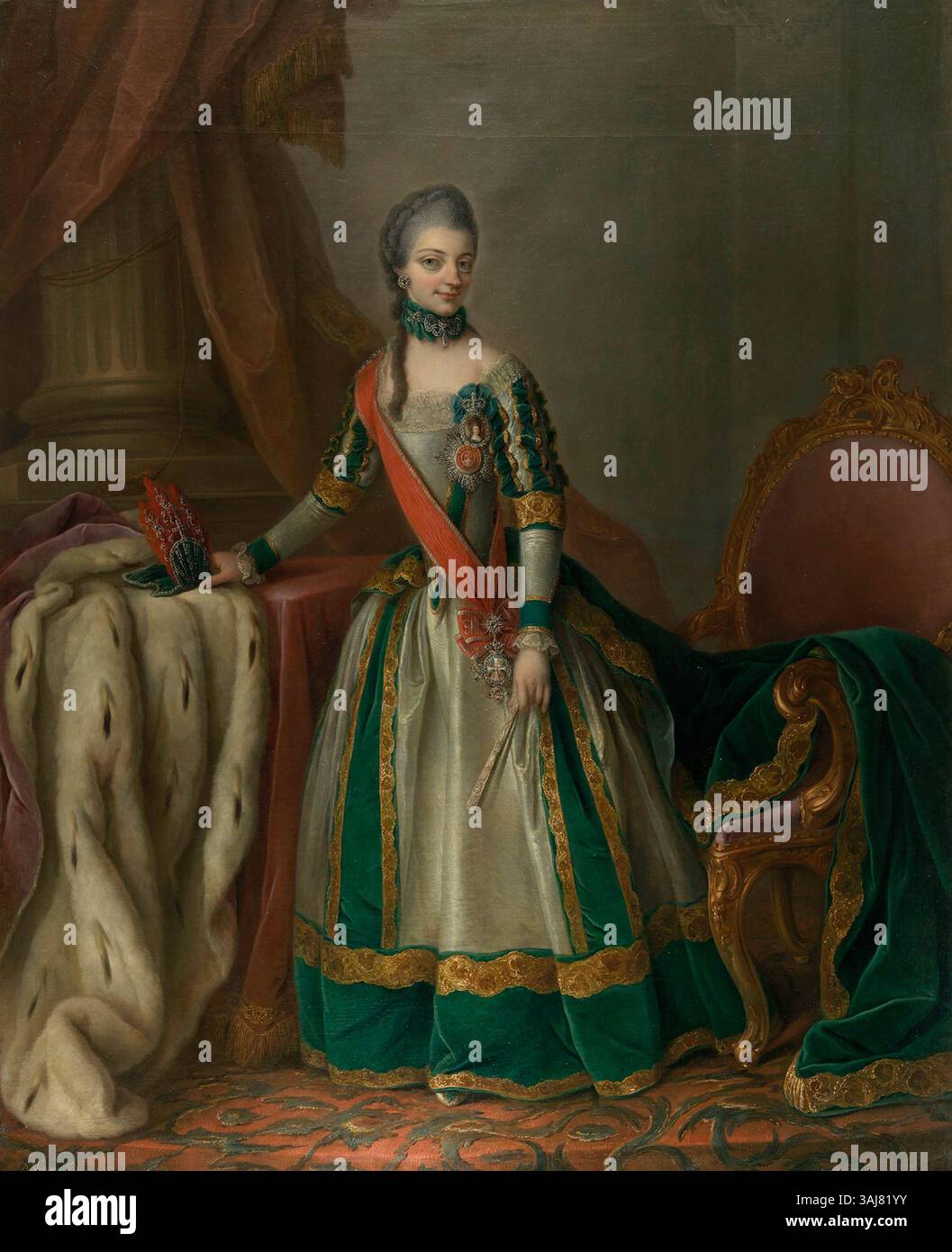 Portrait of Princess Christiana of Mecklenburg-Strelitz by Daniel Woge ...