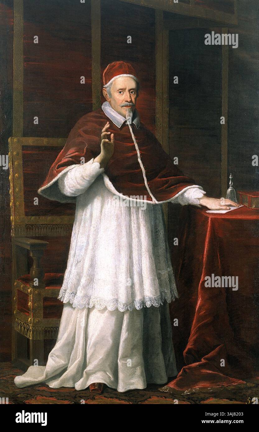 The portrait of Pope Clement X Altieri, painted between 1670 and 1676 ...