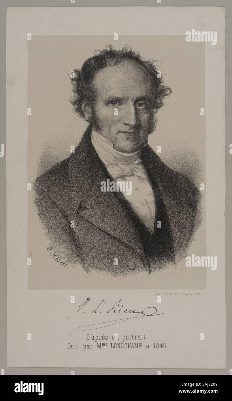A portrait by Jean-Louis Rieu of Catherine Julie Longchamp, created ...