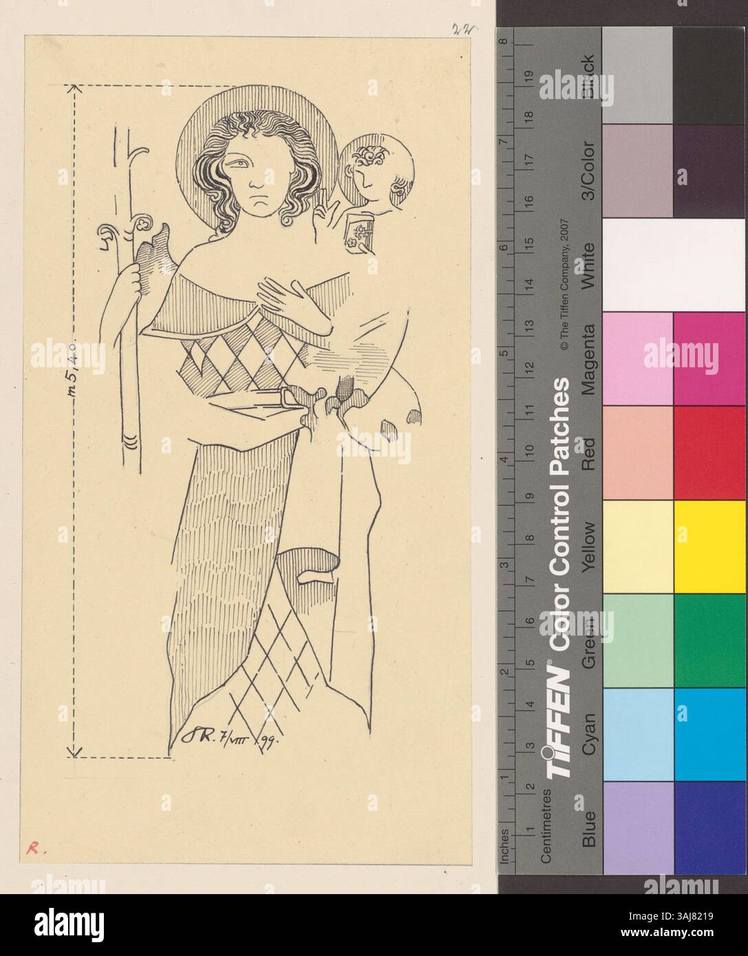 This 1895 work by Johann Rudolf Rahn depicts St. Christopher in a wall ...