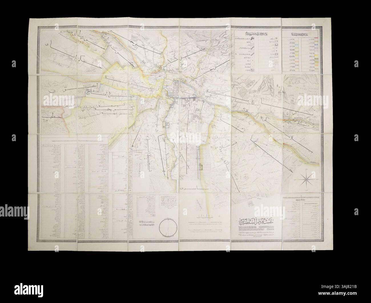 A 1880 map of Tabriz, commissioned by Crown Prince Muzaffar al-Din ...