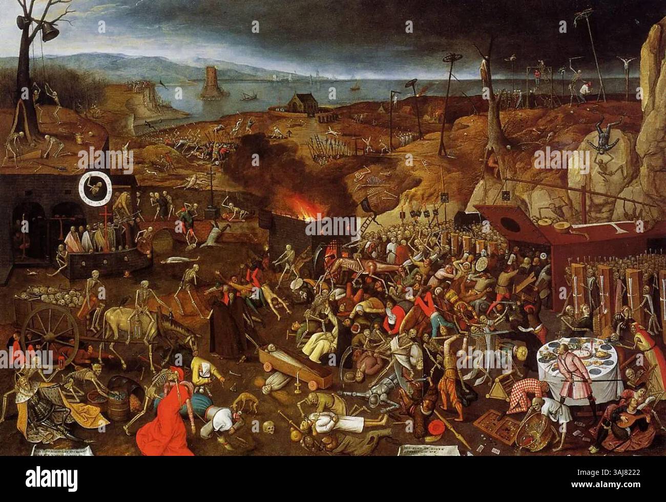 Pieter Brueghel the Younger's 1626 painting *The Triumph of Death* is ...