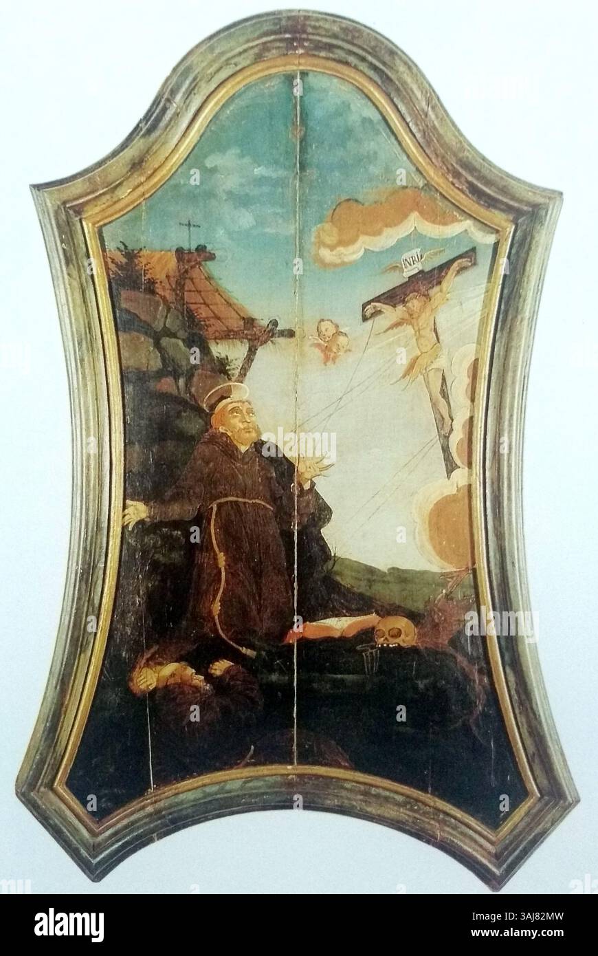 The 18th-century painting, attributed to an unknown Brazilian artist, depicts the Stigmatization ...