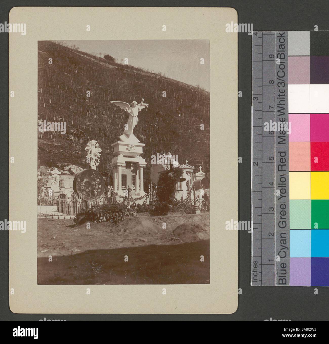 This sculpture of an angel, created between 1886 and 1910, is a representation of funerary art ...