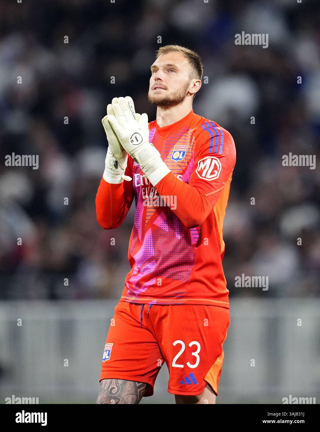 Lyon goalkeeper Estella Lucas Perri during the UEFA Europa League ...