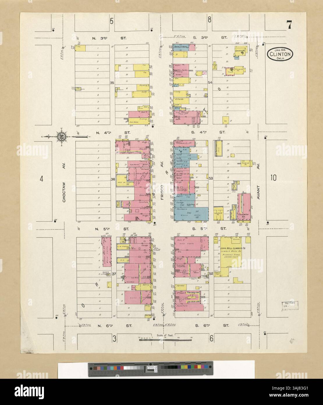 This 1914 Sanborn Fire Insurance Map from Clinton, Custer County ...