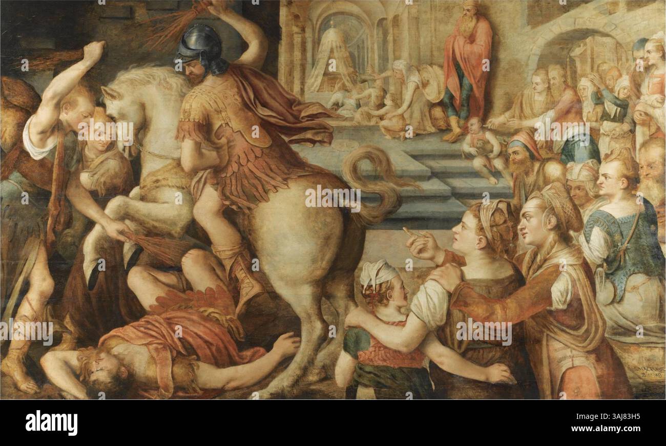 The 'Expulsion of Heliodorus' by an artist in the circle of Frans ...