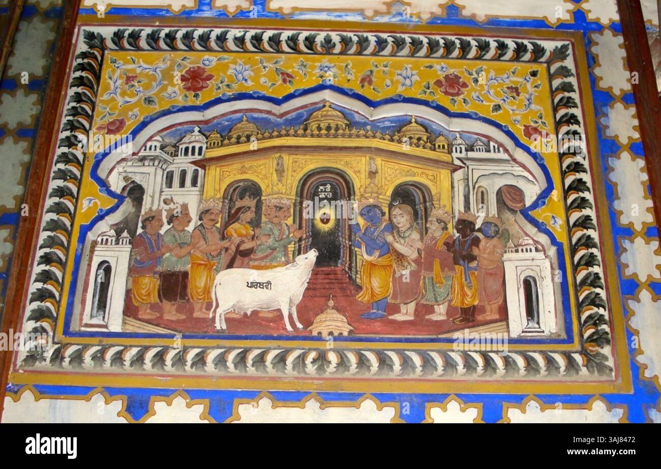The frescoes at Gurdwara Baba Atal, crafted in the 19th century by Jaimal Singh Naqqash and his ...