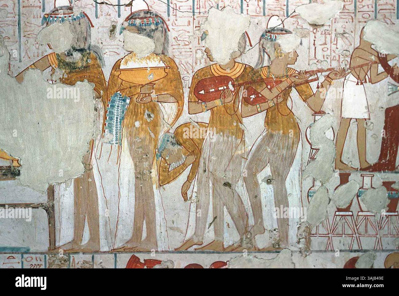 The lutes from Theban Tomb 78, dated to the 15th century BC, represent ...