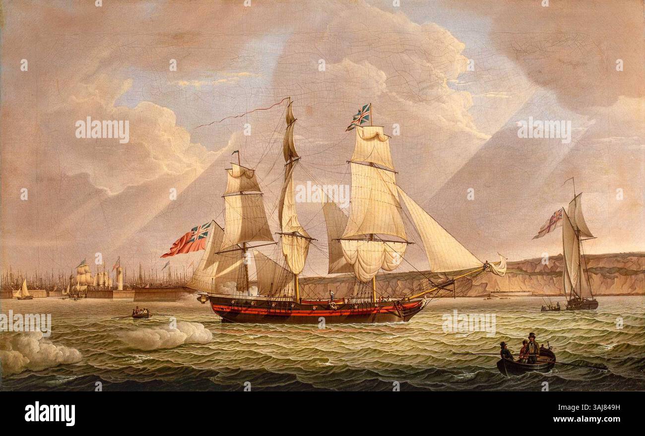 Robert Salmon's 1807 painting 'The West Indian Packet 'Achilles' off ...