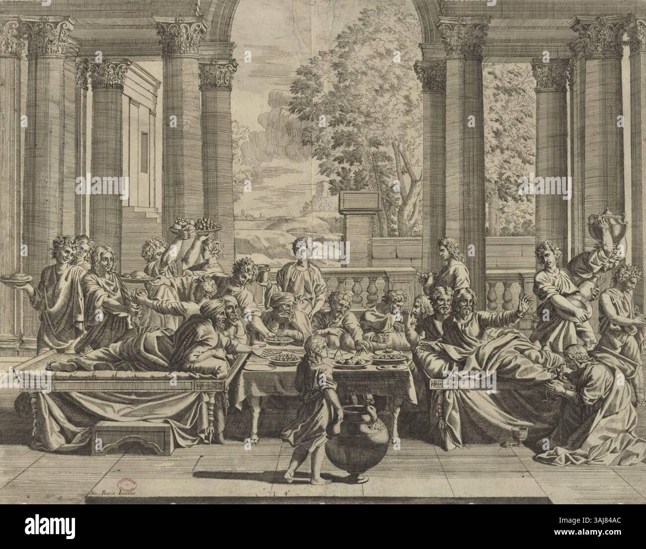 Jean Dughet's 1650 painting, based on Nicolas Poussin's work ...