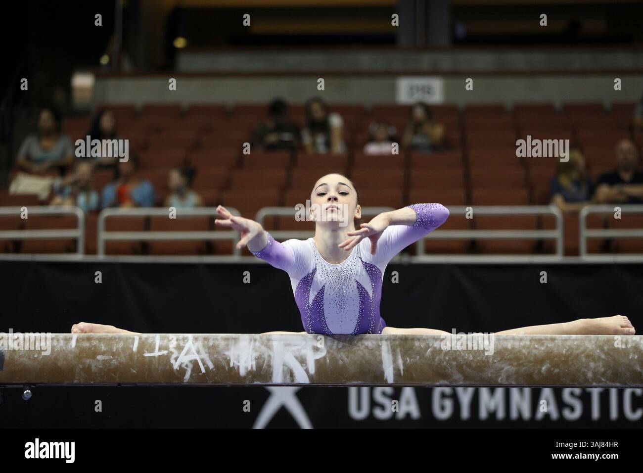 August 18, 2017: Gymnast Elena Arenas on the first day of the senior ...