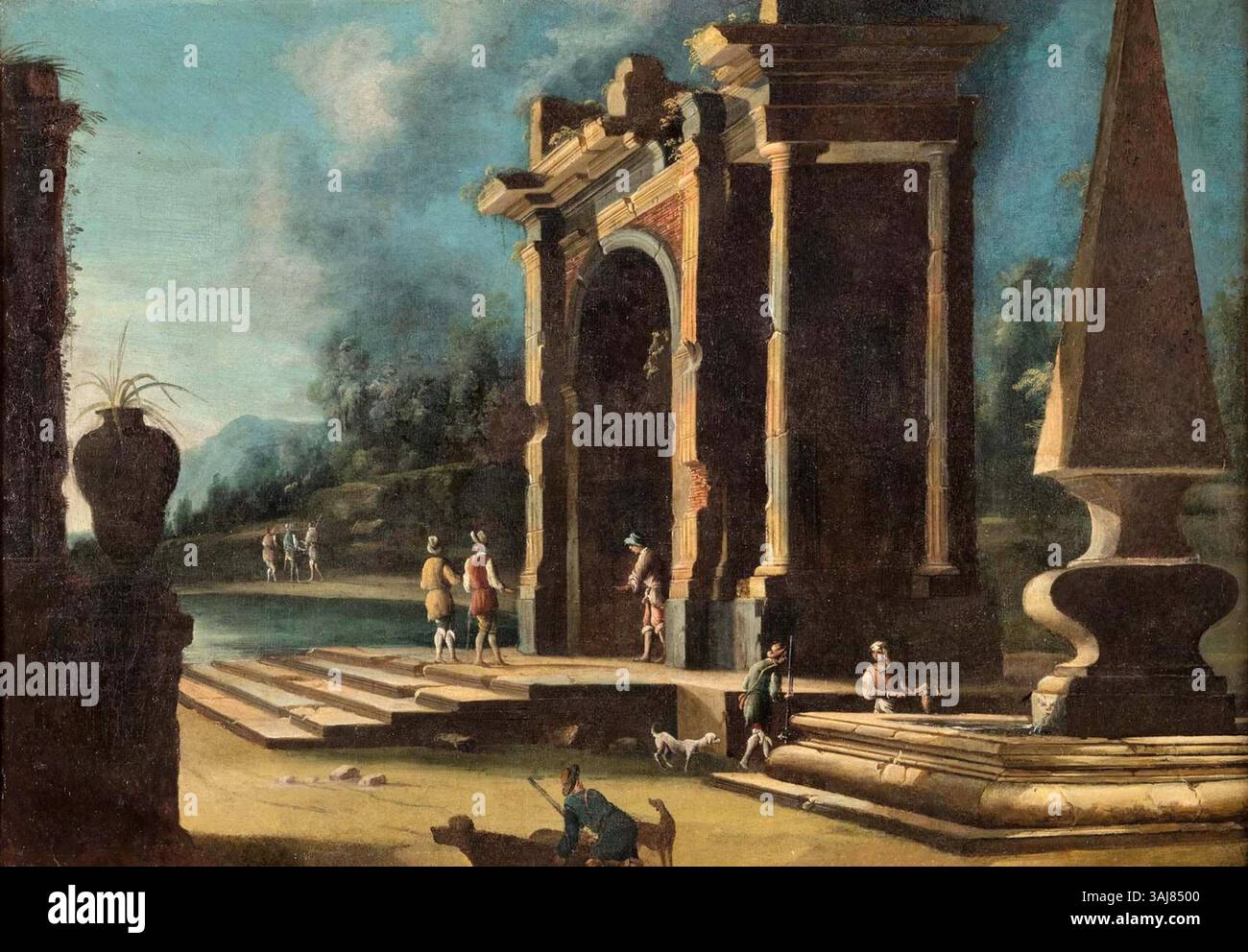 This 17th-century painting by Gennaro Greco, part of a pair of ...