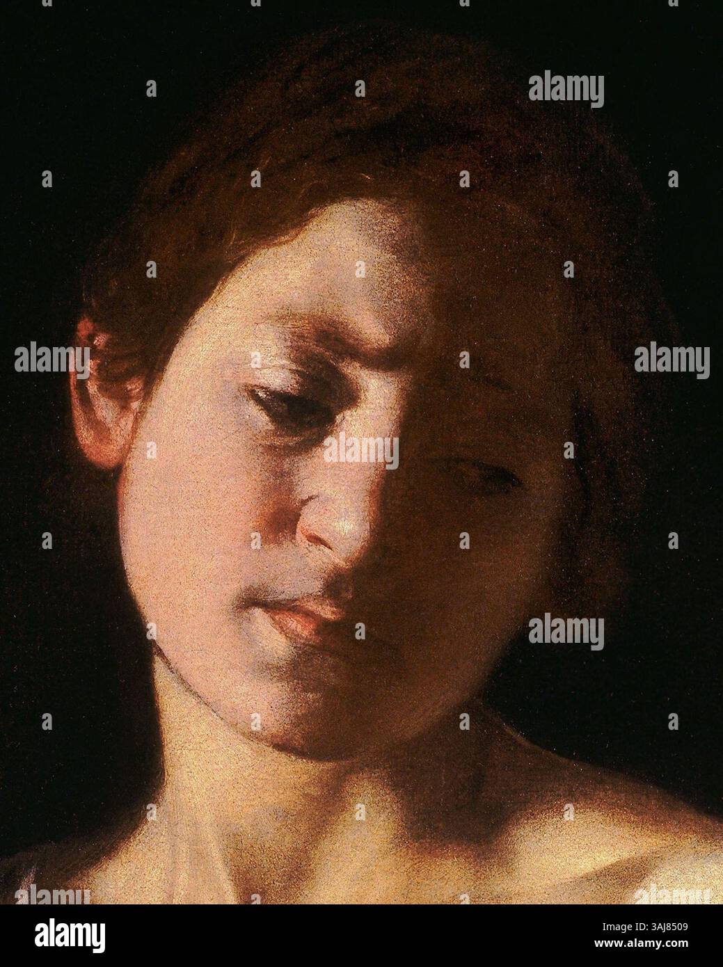 Caravaggio's *David with the Head of Goliath* (1605) depicts the ...