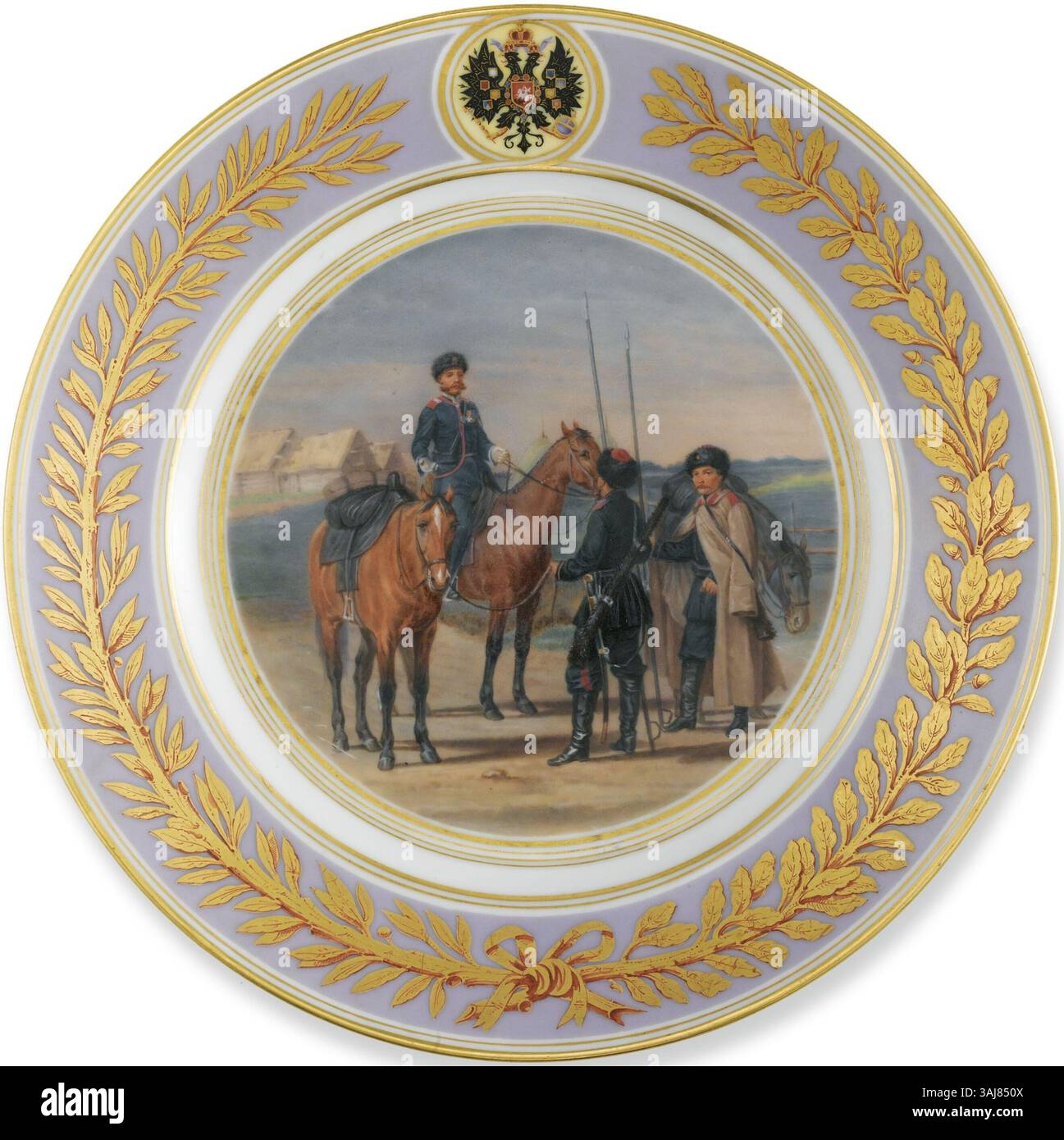 This 1873 porcelain plate from the Imperial Porcelain Manufactory ...