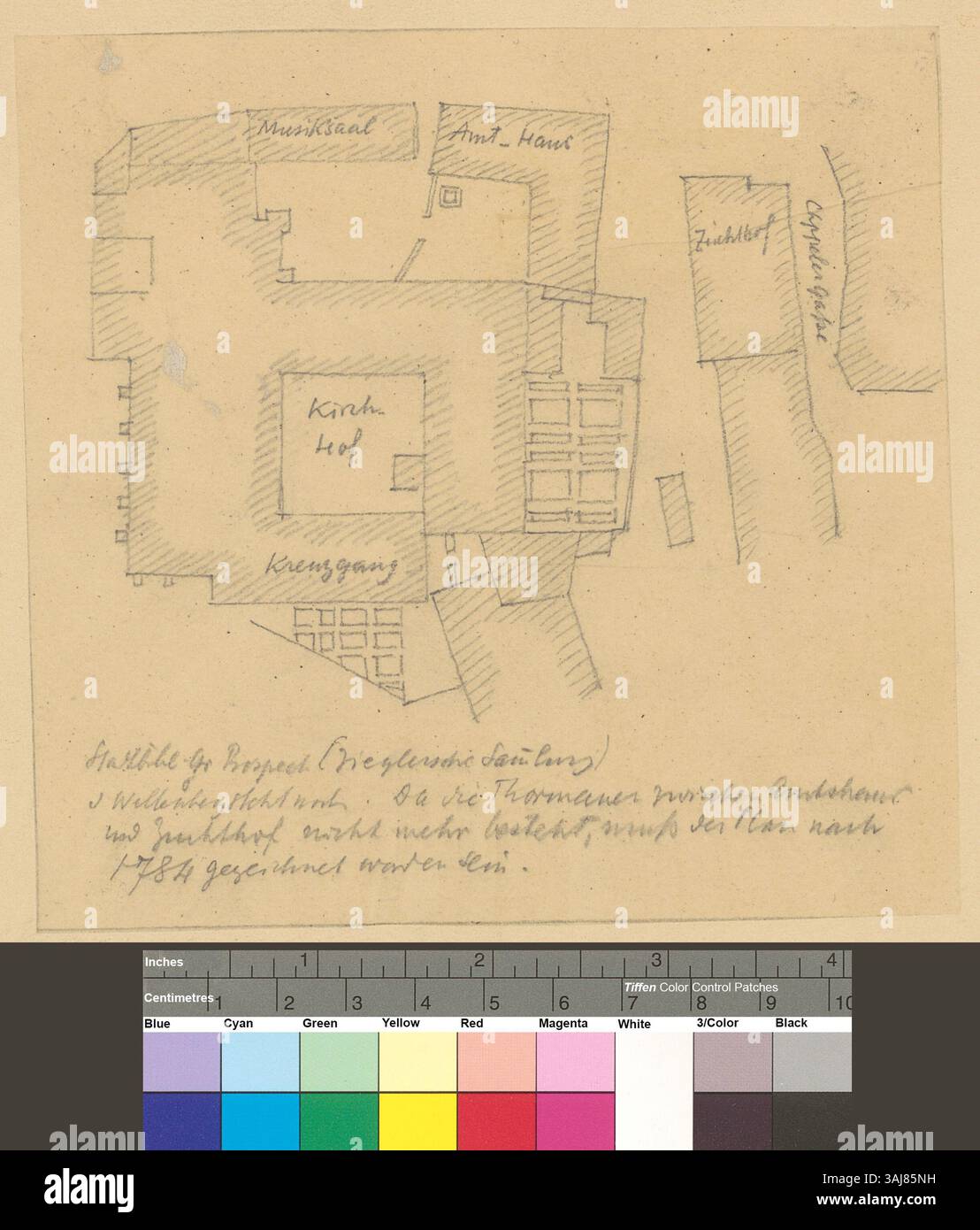 The floor plan of the Fraumünster Abbey in Zurich, showing its ...