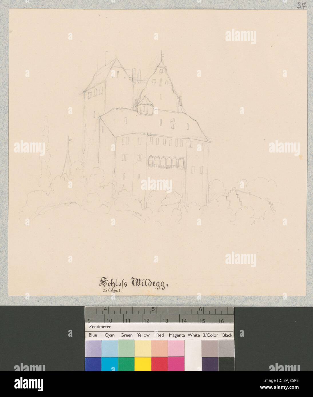 This 1859 illustration by Johann Rudolf Rahn shows an exterior view of ...